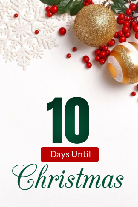 Copy of White Joyful Christmas Countdown Poster | PosterMyWall
