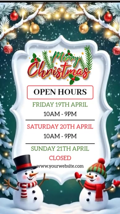 White Joyful Christmas Events Schedule Template Instagram Reel ...