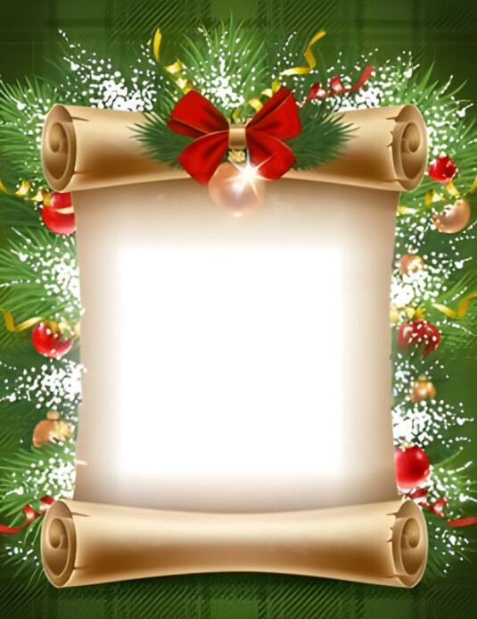 Copy of White Joyful Christmas Frame Flyer (us Lette | PosterMyWall