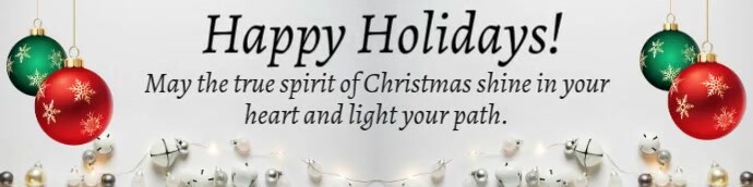 White Joyful Christmas Google Classroom Banner Template | PosterMyWall