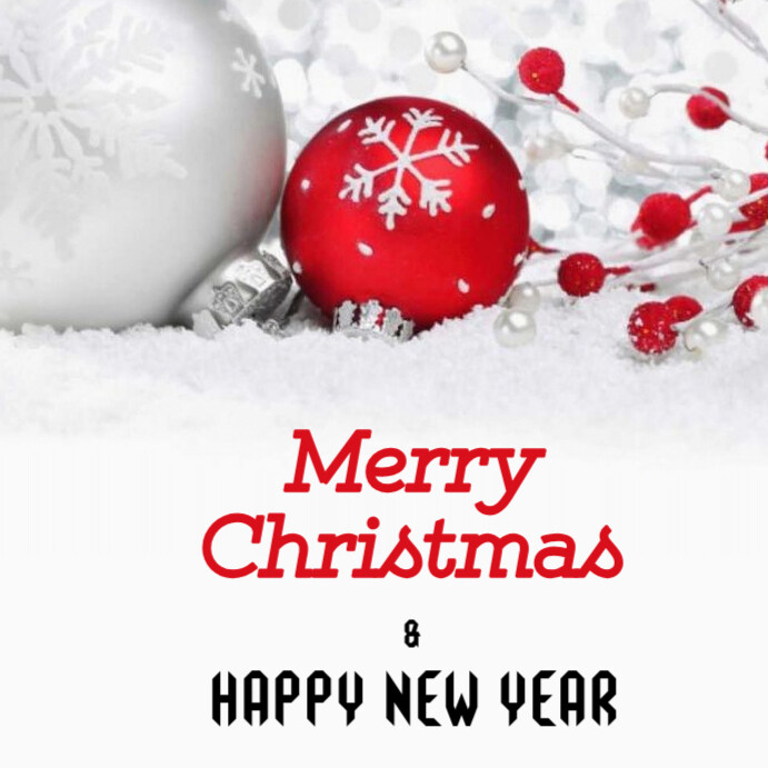 White Joyful Christmas Instagram Post Template | PosterMyWall