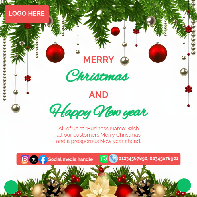 Copy of White Joyful Christmas Instagram Post | PosterMyWall