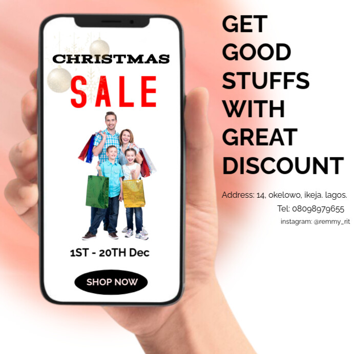 White Joyful Christmas Instagram Post Template | PosterMyWall