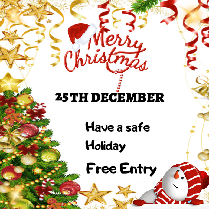 Copy of White Joyful Christmas Instagram Post | PosterMyWall