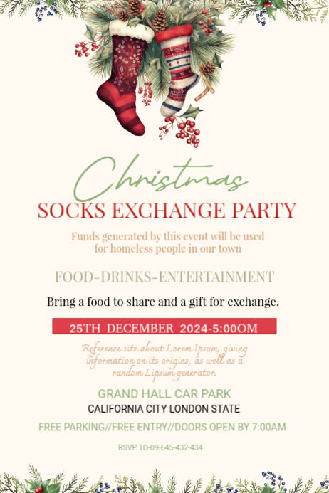 White Joyful Christmas Poster Template Postermywall