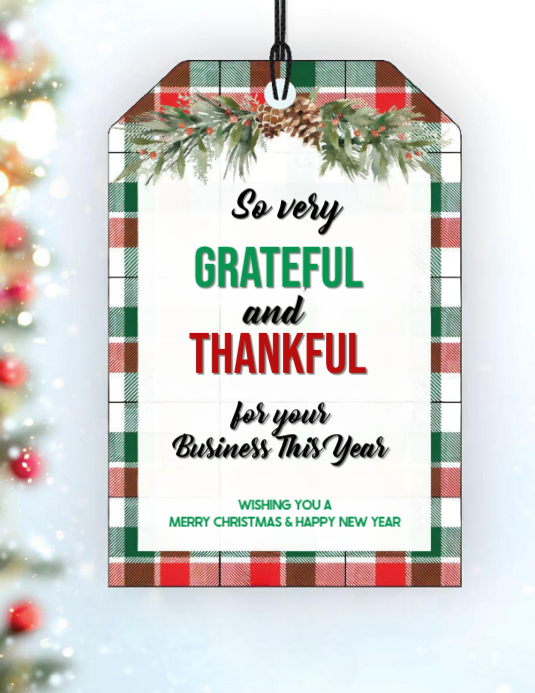 Plantilla de White Joyful Christmas Thank You Flyer For Business Flyer ...