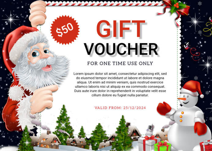 White Joyful Chtistmas Gift Retail Postcard Template | PosterMyWall