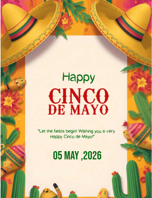 Cinco De Mayo Celebration Template | PosterMyWall