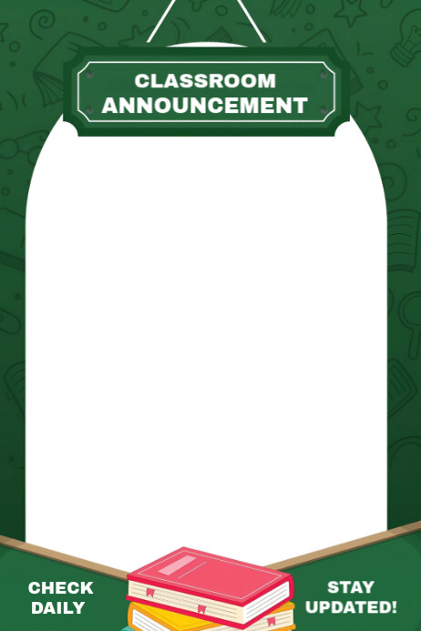 White Joyful Classroom Announcement Template Poster | PosterMyWall