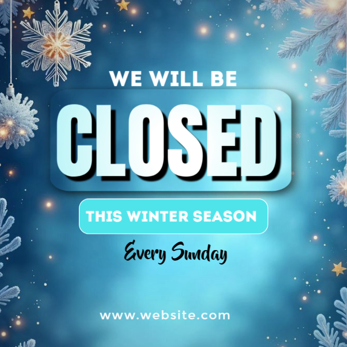 Modèle White Joyful Closed For The Winter – Every Sunday Instagram Post ...