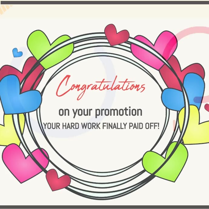 White Joyful Colorful Congratulation Message Template | PosterMyWall