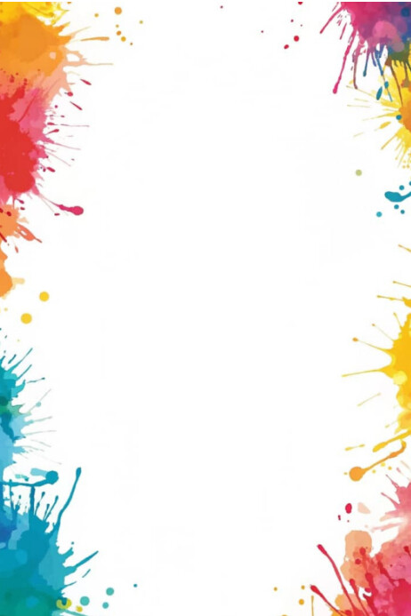 Copy of White Joyful Colour Splash Frame Poster | PosterMyWall