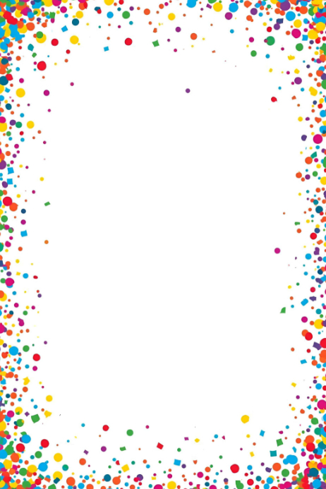 White Joyful Confetti Poster Background Poster Templat | PosterMyWall
