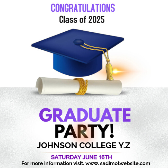 Copy of White Joyful Congratulation Class Of 2025 Instagram Post ...