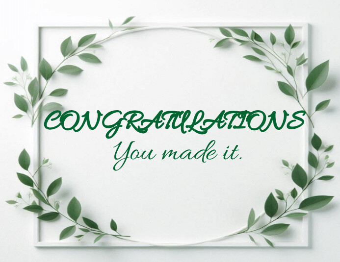 White Joyful Congratulations Card Template F | PosterMyWall
