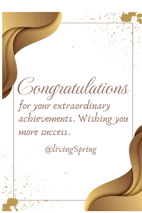 White Joyful Congratulations Flyer Poster Template | PosterMyWall