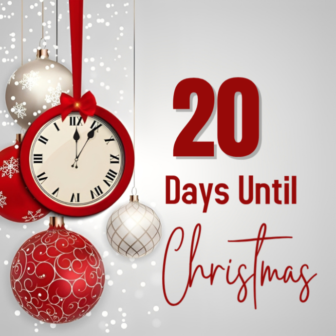 White Joyful Countdown Christmas Flyer Album Cover Template | PosterMyWall