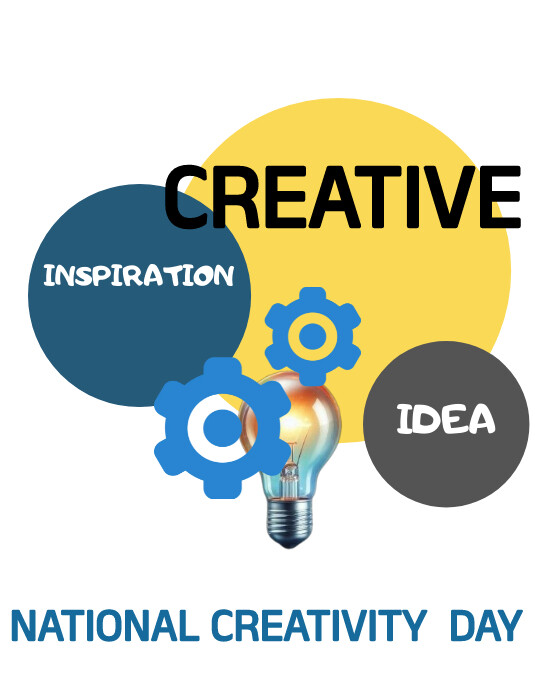 White Joyful Creativity Flyer Template Desig | PosterMyWall