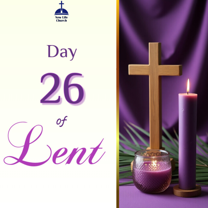 Copy of White Joyful Day Of Lent One Catholic Mass Church Poster ...