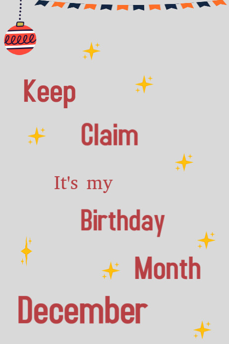 White Joyful December Poster Poster Template | PosterMyWall