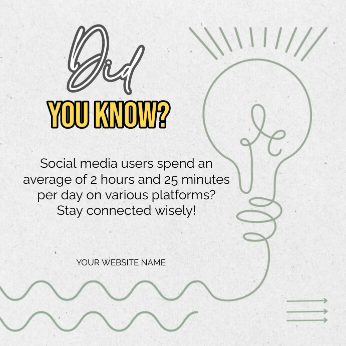 Plantilla de White Joyful Did You Know Thinking Ideas Temp | PosterMyWall