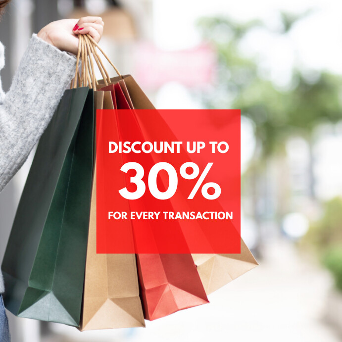 White Joyful Discount Offer Instagram Post Template | PosterMyWall