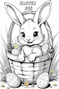 Easter coloring page Template | PosterMyWall