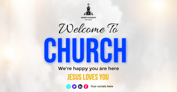 White Joyful Editable Sunday Service Design Template | PosterMyWall