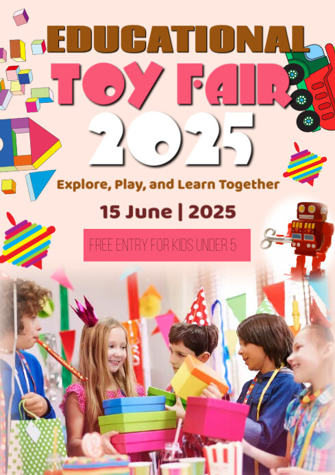 Copy of White Joyful Educational Toy Fiar A4 | PosterMyWall