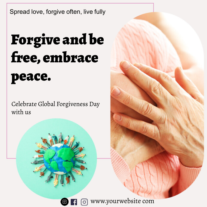 White Joyful Embrace Forgiveness: Global Forg Template | PosterMyWall