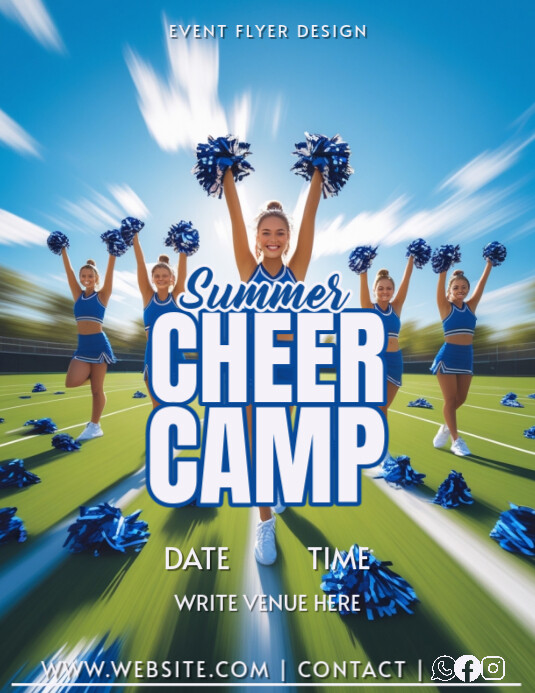 Copy of White Joyful Energetic Summer Cheer Camp Flyer Flyer (us Letter ...