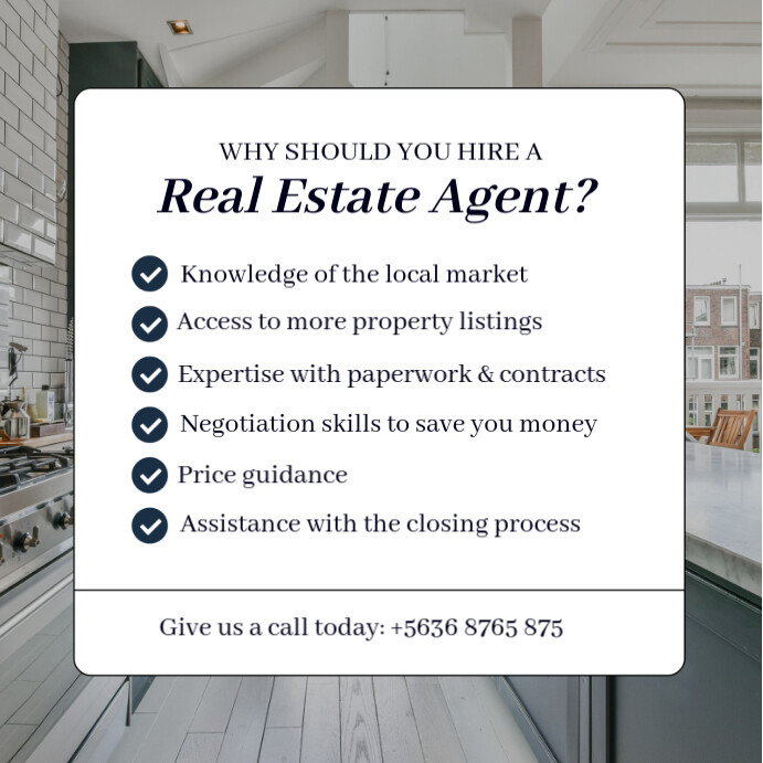 Copy of White Joyful Facts About Real Estate Agents Instagram Post ...