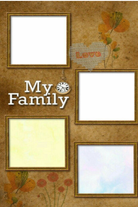 White Joyful Family Photo Frame Poster Template | PosterMyWall