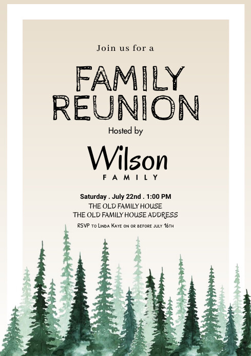 Family Reunion Agenda Template White Joyful Family Reunion A4 Template
