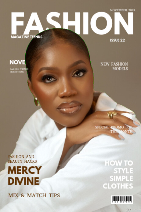 White Joyful Fashion Magazine Poster Template | PosterMyWall