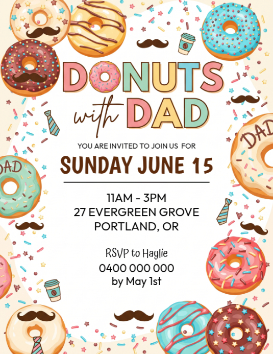 White Father's Day Event Flyers Template | PosterMyWall