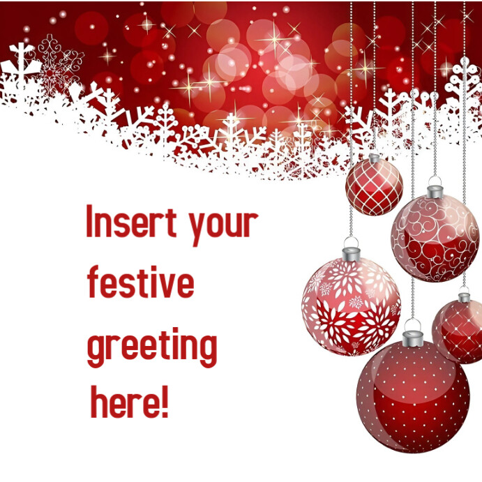 White Joyful Festive Greeting Instagram Post Template | PosterMyWall