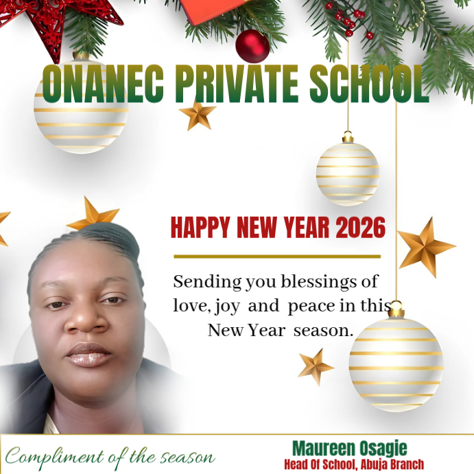 White Joyful Festive New Year Greeting – Personalized School Message ...