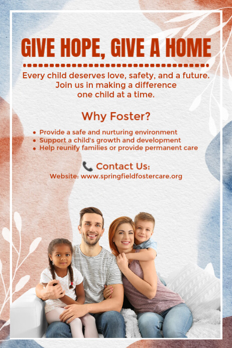 Copy of White Joyful Foster Care 2025 Design Poster | PosterMyWall