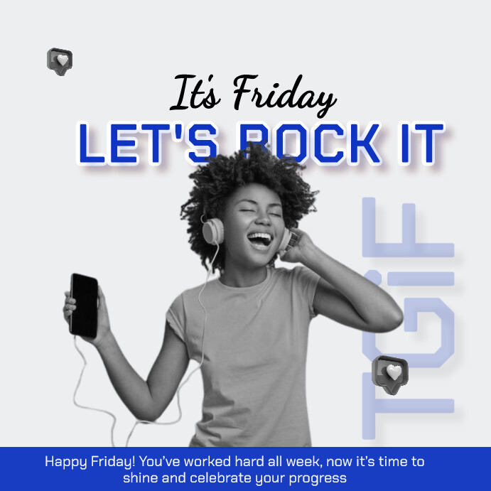 Copy of White Joyful Friday Instagram Post | PosterMyWall