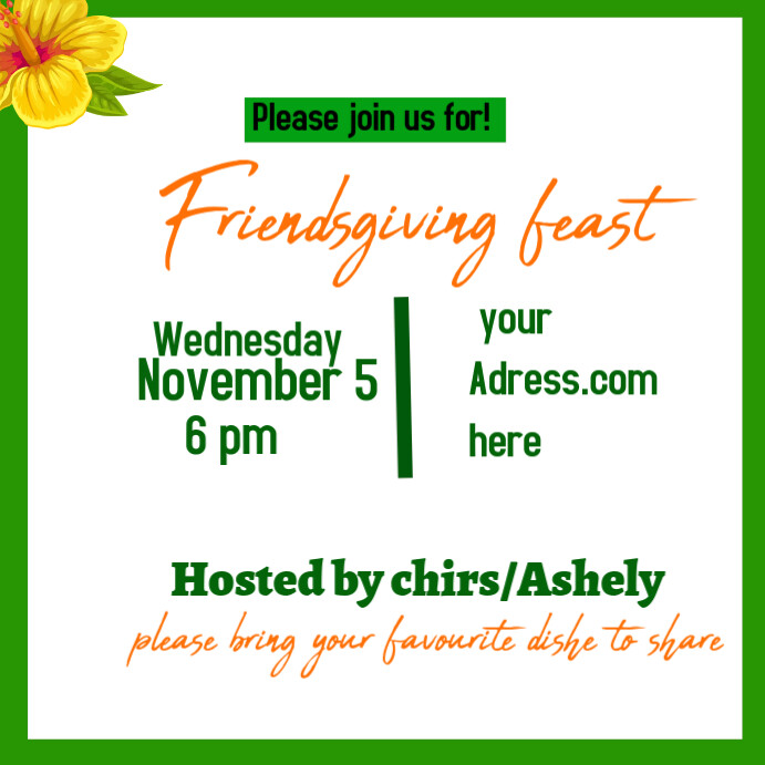 Plantilla de White Joyful Friendsgiving Feast Instagram post | PosterMyWall