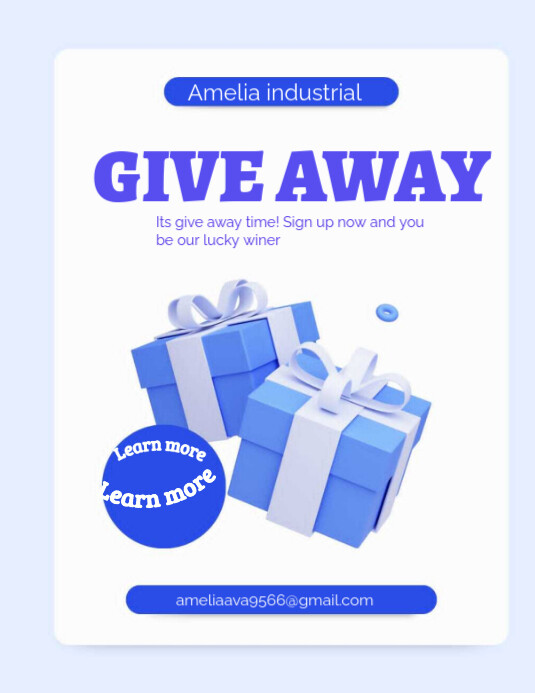 White Joyful Give Away Flyer (us Letter) Template | PosterMyWall