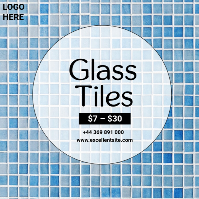 White Joyful Glass Tiles Sale Instagram Post Template | PosterMyWall