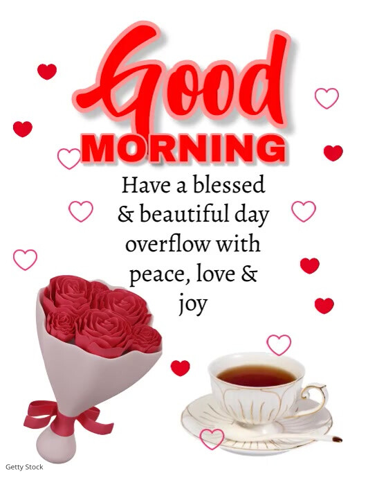 White Joyful Good Morning Flyer (us Letter) Template | PosterMyWall