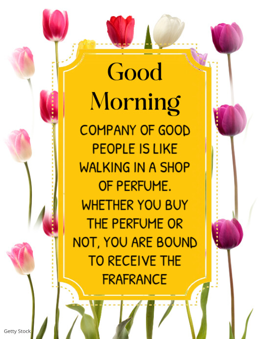 White Joyful Good Morning Flyer (us Letter) Template | PosterMyWall