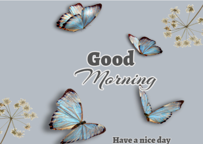 White Joyful Good Morning Have A Nice Day Postcard Template | PosterMyWall