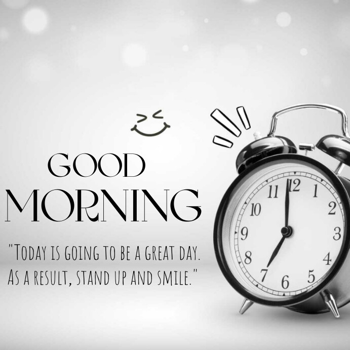 White Joyful Good Morning Instagram Post Template | PosterMyWall