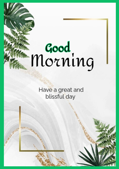 Modèle White Joyful Good Morning Wishes Flyer 2025 A4 | PosterMyWall