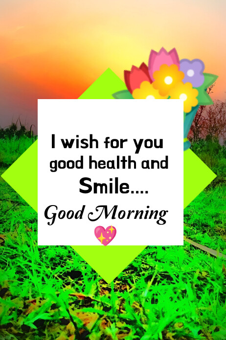 White Joyful Good Morning Wishes Poster Template | PosterMyWall