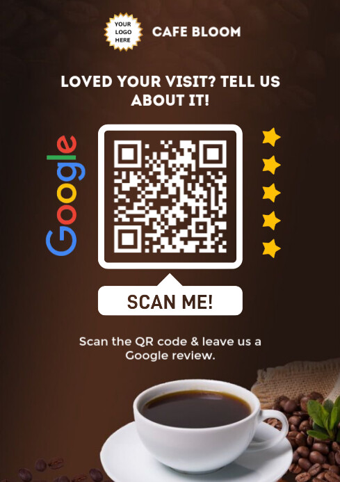 Copy of White Joyful Google Review Flyer Poste A4 | PosterMyWall